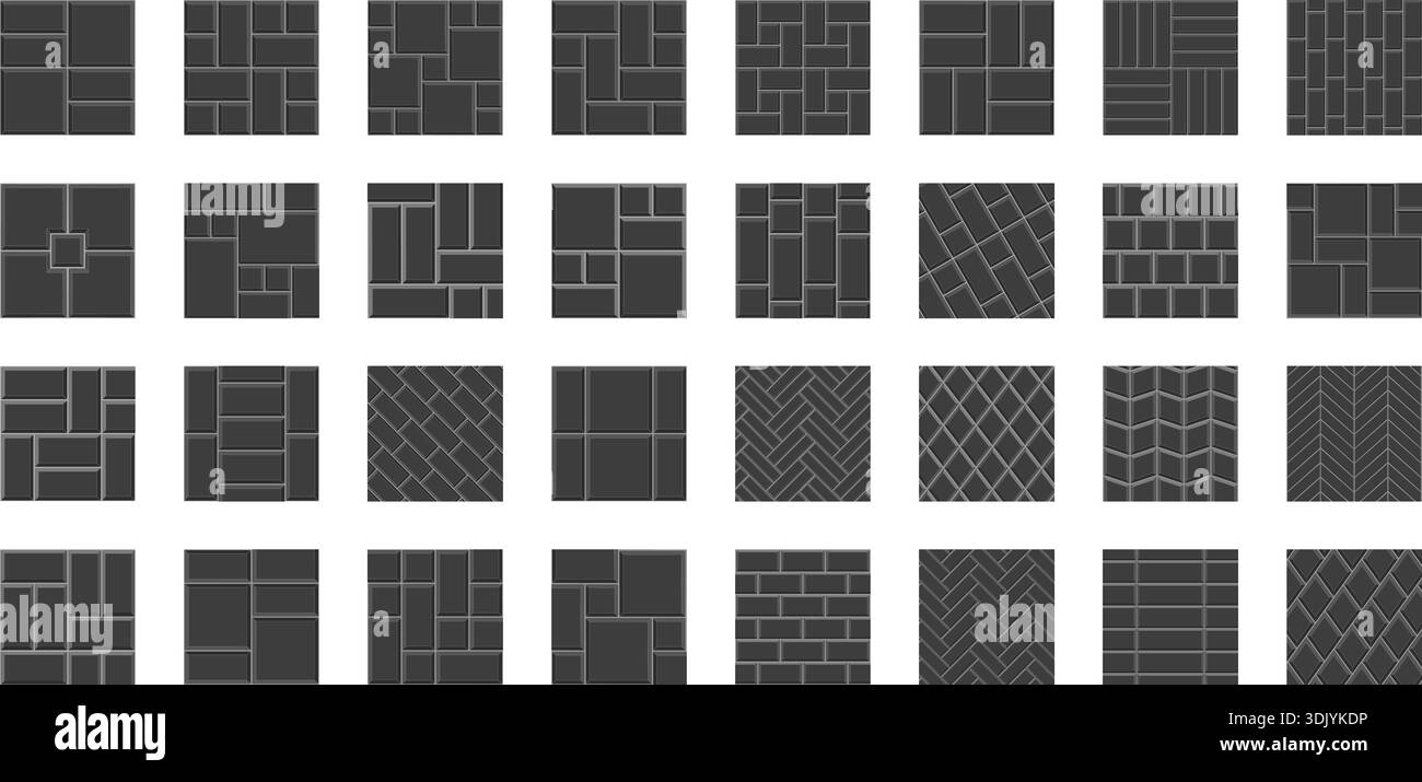 Stone tessellation Black and White Stock Photos & Images - Alamy