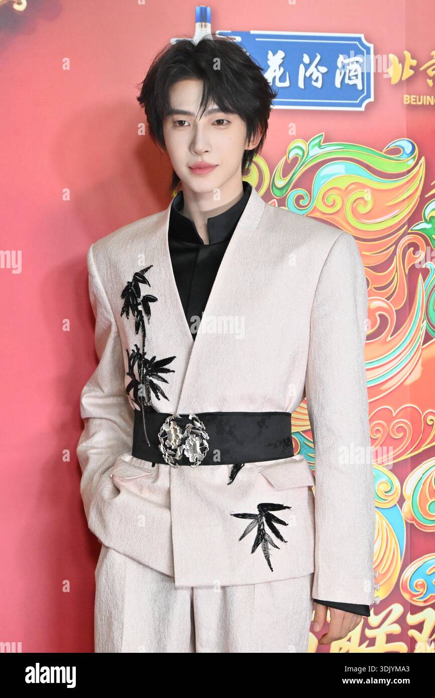 Chinese singer, dancer and model Liu Yu attends the recording of ...