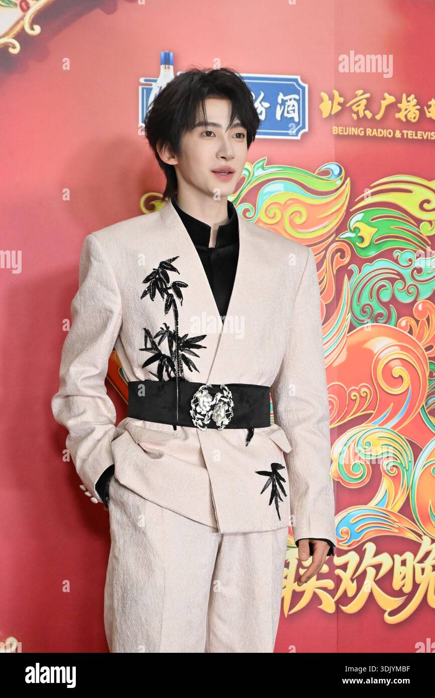 Chinese singer, dancer and model Liu Yu attends the recording of ...