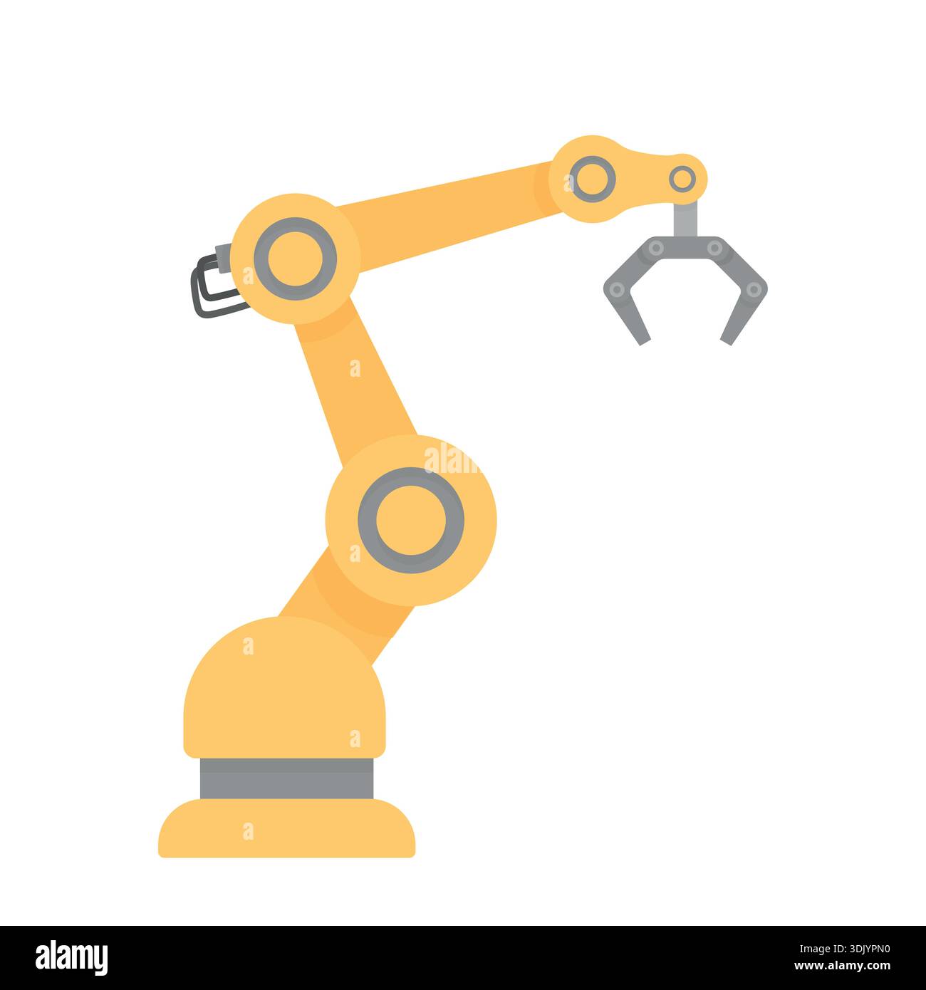 Automated yellow robotic arm, Industrial tools mechanical robot arm ...
