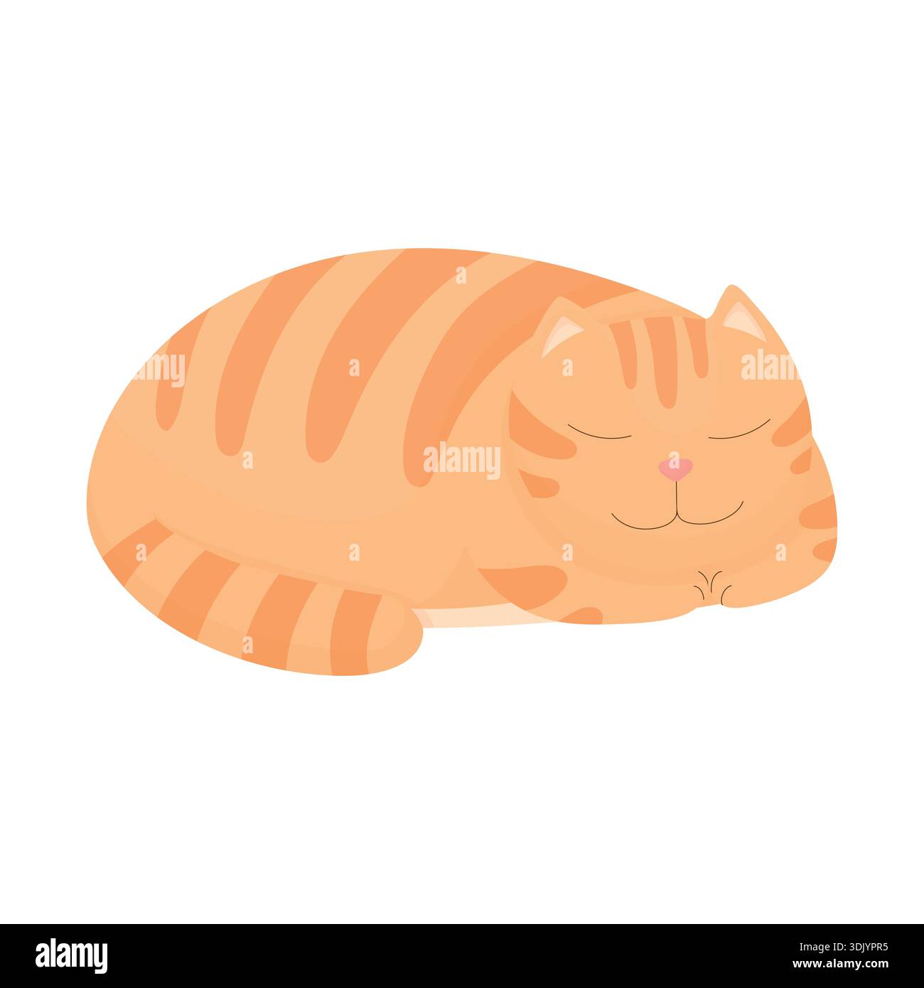 Sitting ginger tabby cat Stock Vector Images - Alamy