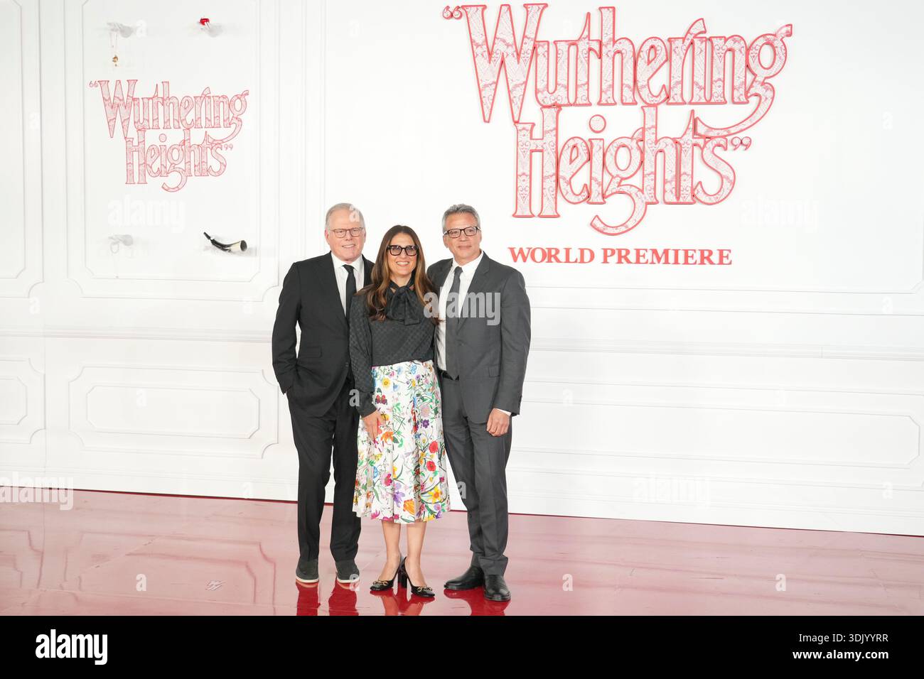 David Zaslav, from left, Pamela Abdy and Michael De Luca arrive at the ...