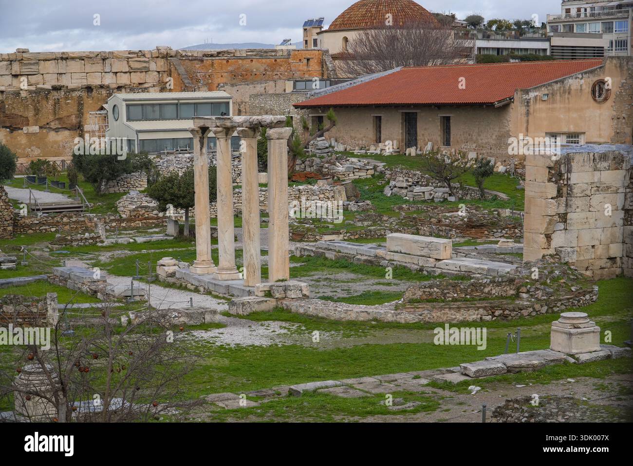 Hadrian's Library (Bibliotheca Hadriani). Roman public library ruins ...