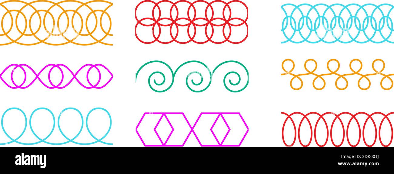 Spiral loop seamless line Stock Vector Images - Alamy