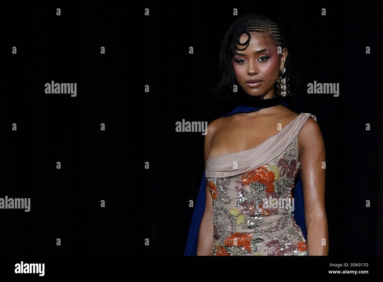 Tyla at the Valentino fashion show as part of Haute Couture Spring ...
