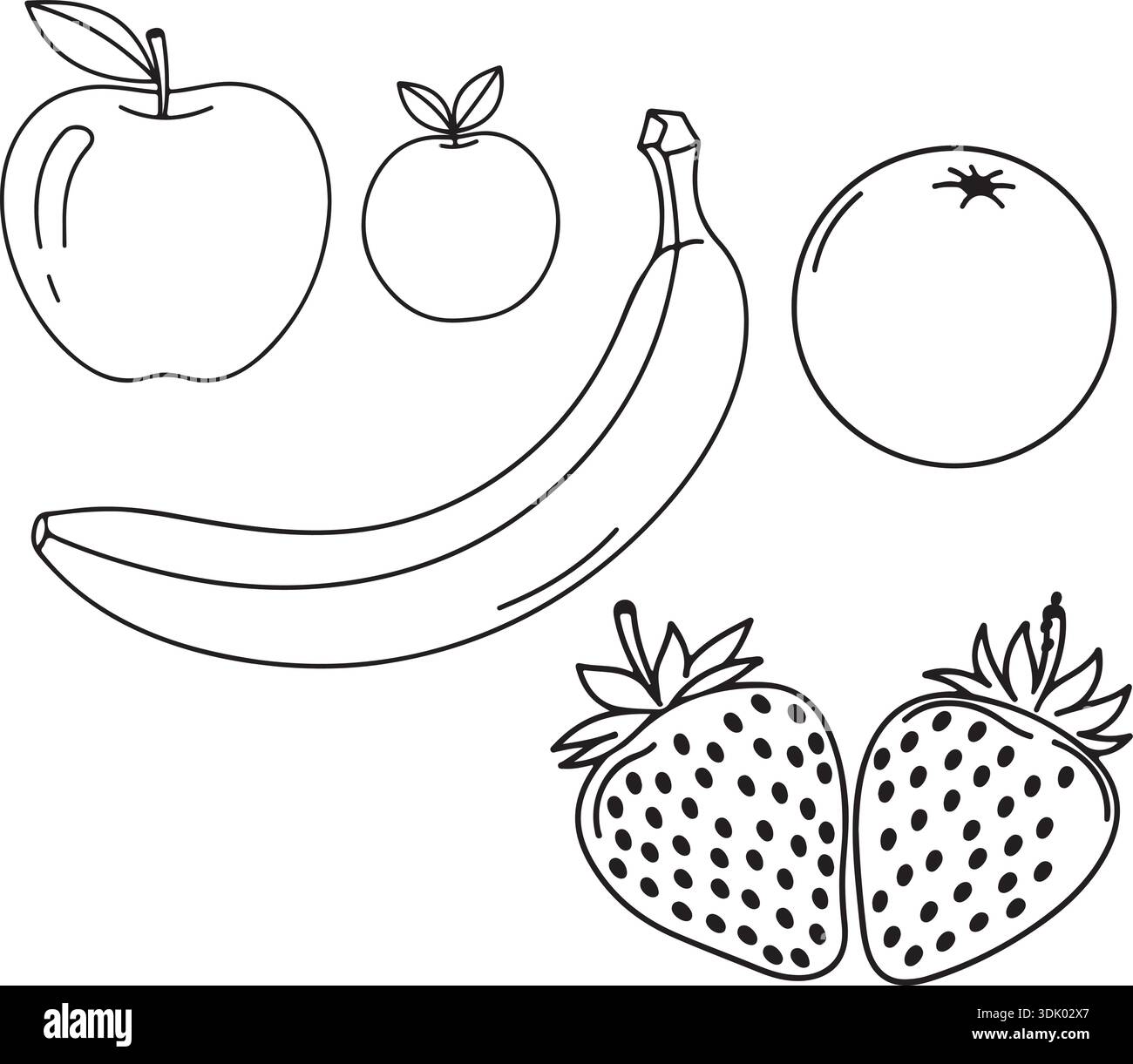 Basic fruit shapes Stock Vector Images - Alamy
