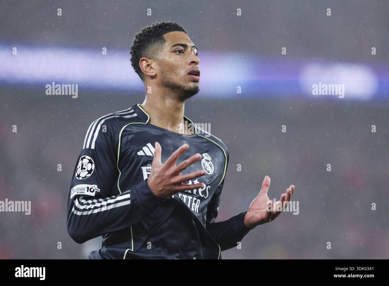 Jude Bellingham of Real Madrid reacts during the UEFA Champions League ...