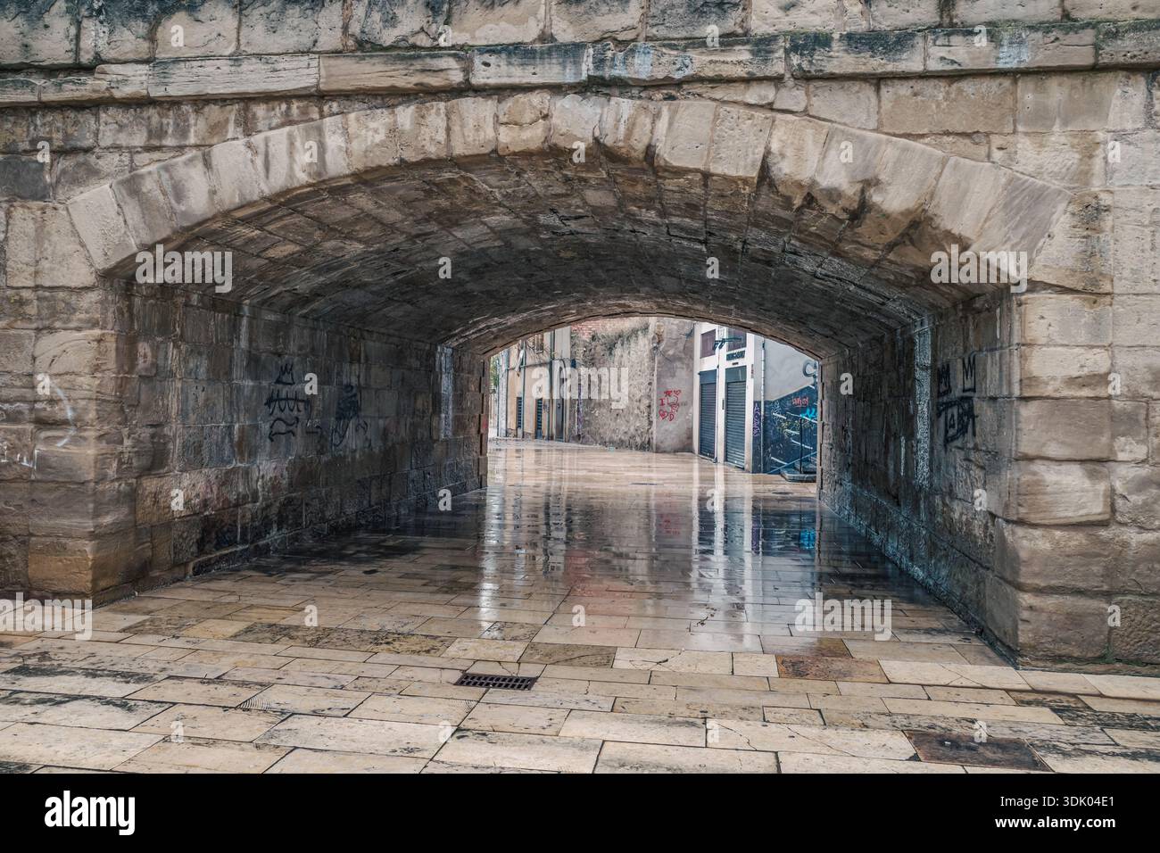 Stone Arch of Puente de Piedra Bridge in Logrono, La Rioja, Historic ...