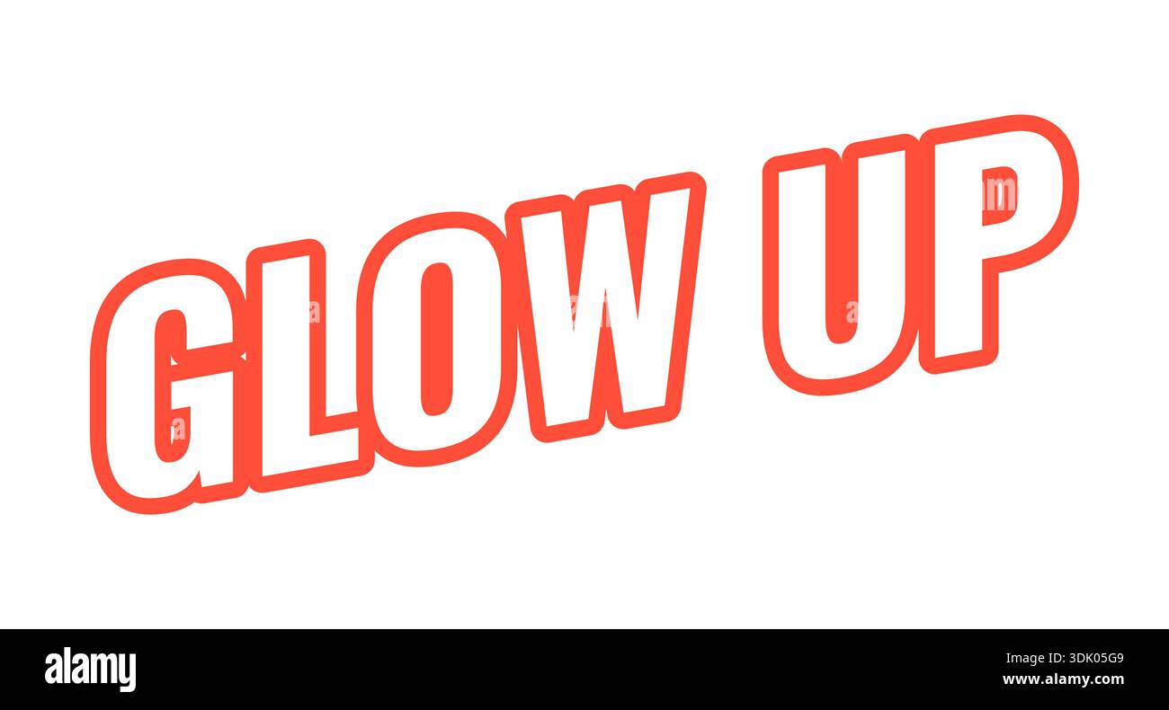 Glow up modern bold outlined web element Stock Vector Image & Art - Alamy