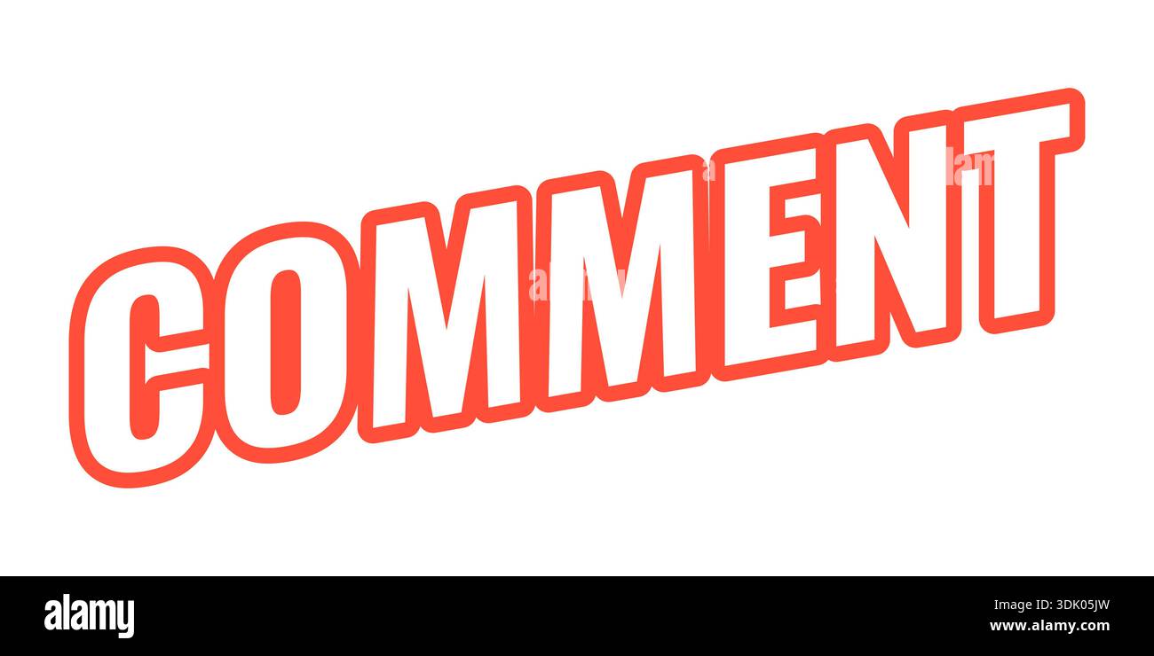 Comment modern bold outlined web element Stock Vector Image & Art - Alamy