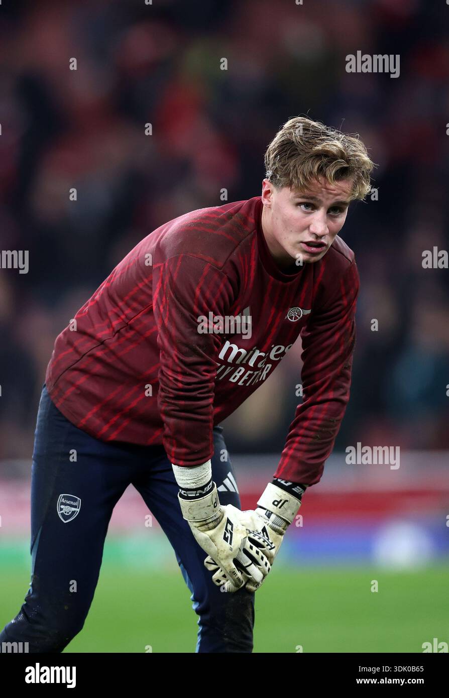 London, England, 28th January 2026. Jack Porter of Arsenal during the ...