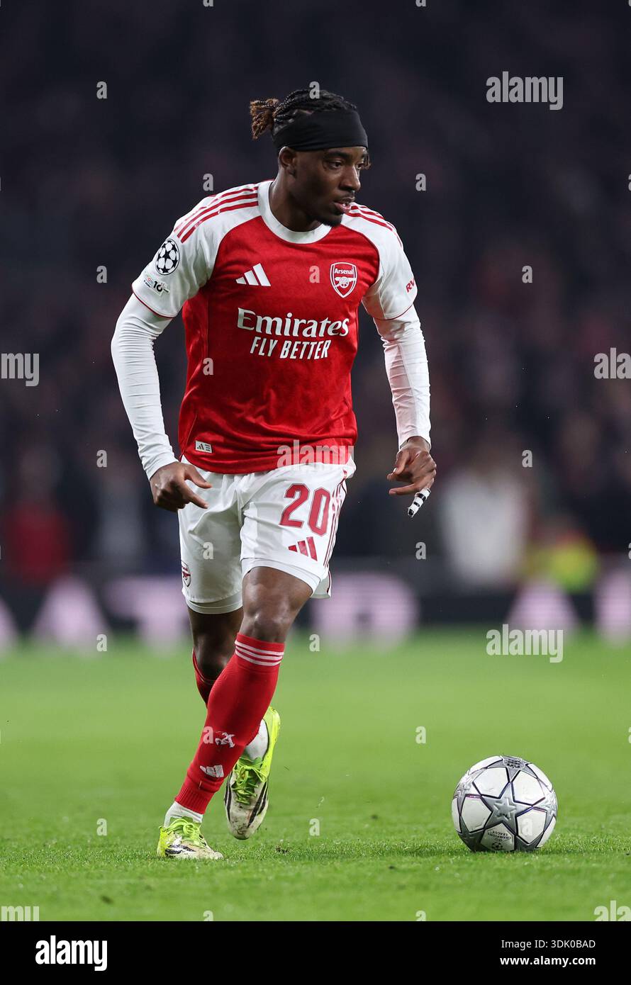 London, England, 28th January 2026. Noni Madueke of Arsenal during the ...