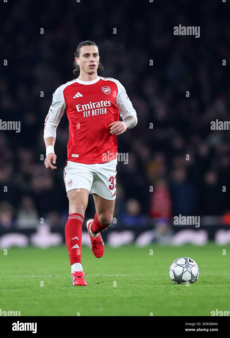 London, England, 28th January 2026. Riccardo Calafiori of Arsenal ...