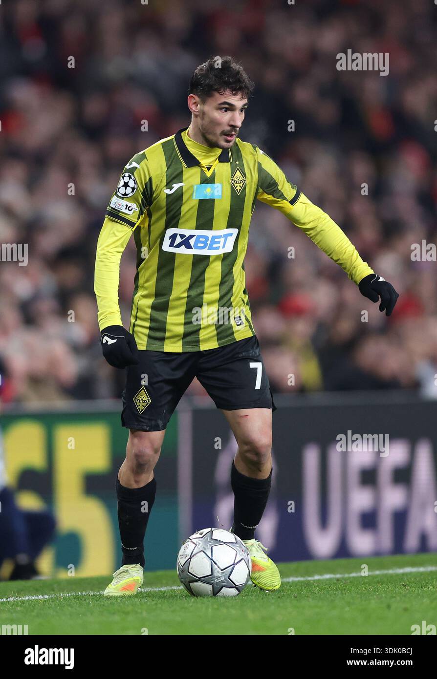 London, England, 28th January 2026. Jorginho of FC Kairat Almaty during ...
