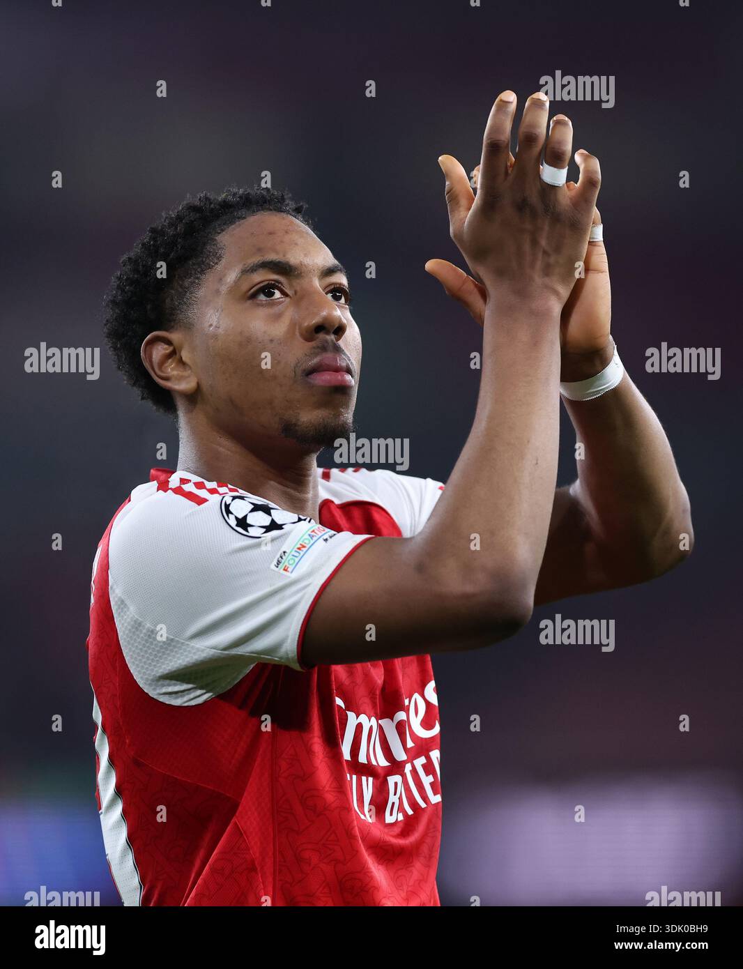 London, England, 28th January 2026. Myles Lewis-Skelly of Arsenal ...