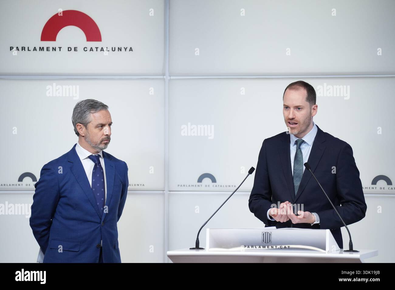 The deputy secretary of the PP, Juan Bravo, and the PP spokesman in the ...