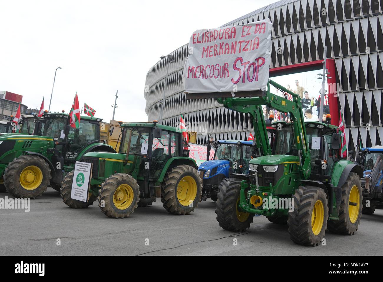 Tractors during a tractor march in Bilbao, 29 January 2026, in Bilbao ...