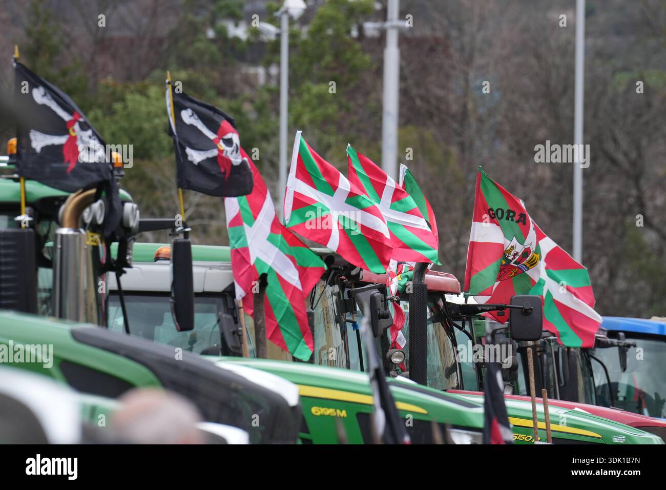 Tractors during a tractor march in Bilbao, 29 January 2026, in Bilbao ...