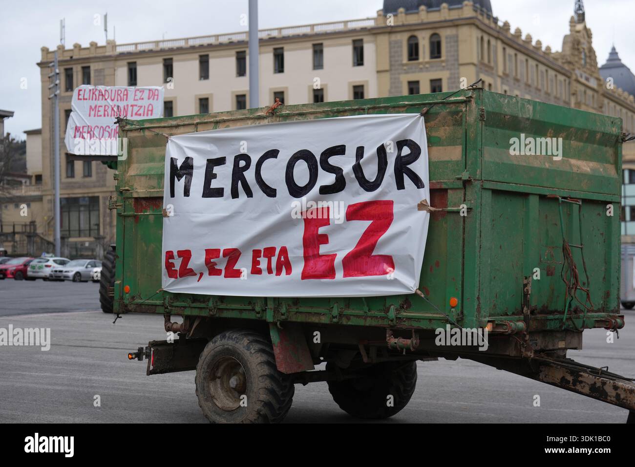 A vehicle during a tractor rally in Bilbao, 29 January 2026, in Bilbao ...