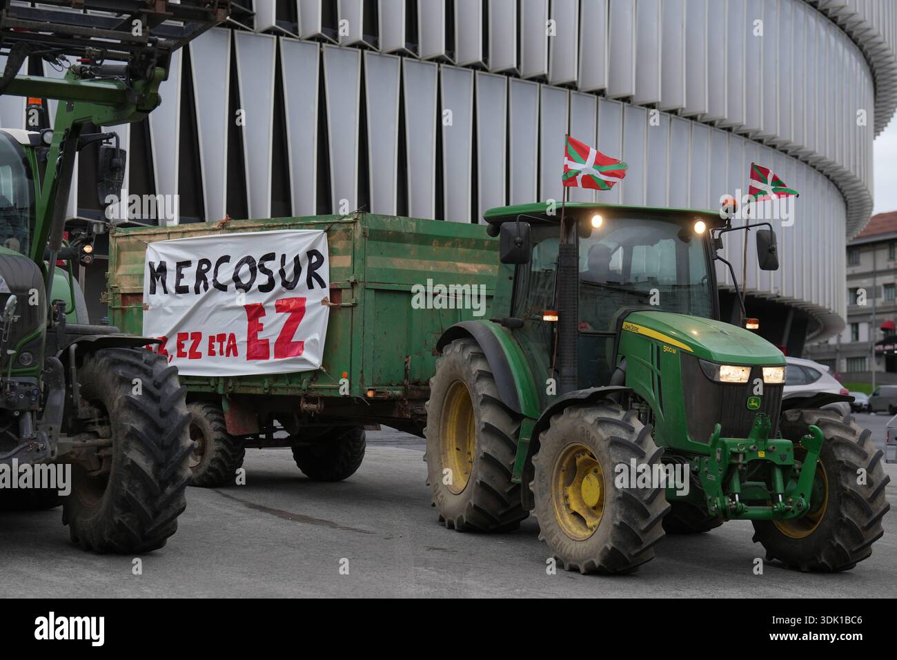 Tractors during a tractor march in Bilbao, 29 January 2026, in Bilbao ...