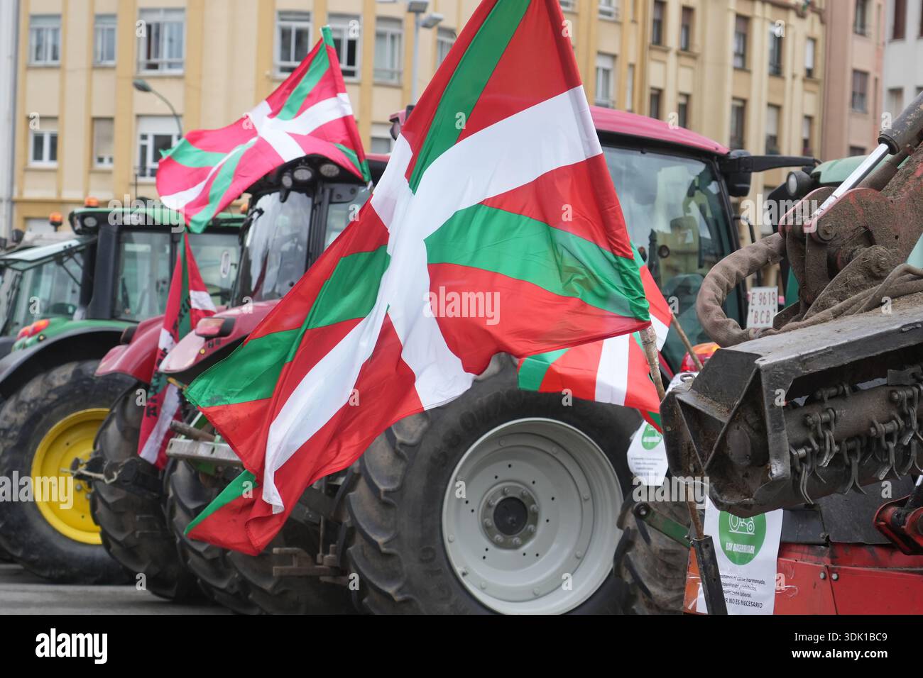 Tractors during a tractor march in Bilbao, 29 January 2026, in Bilbao ...