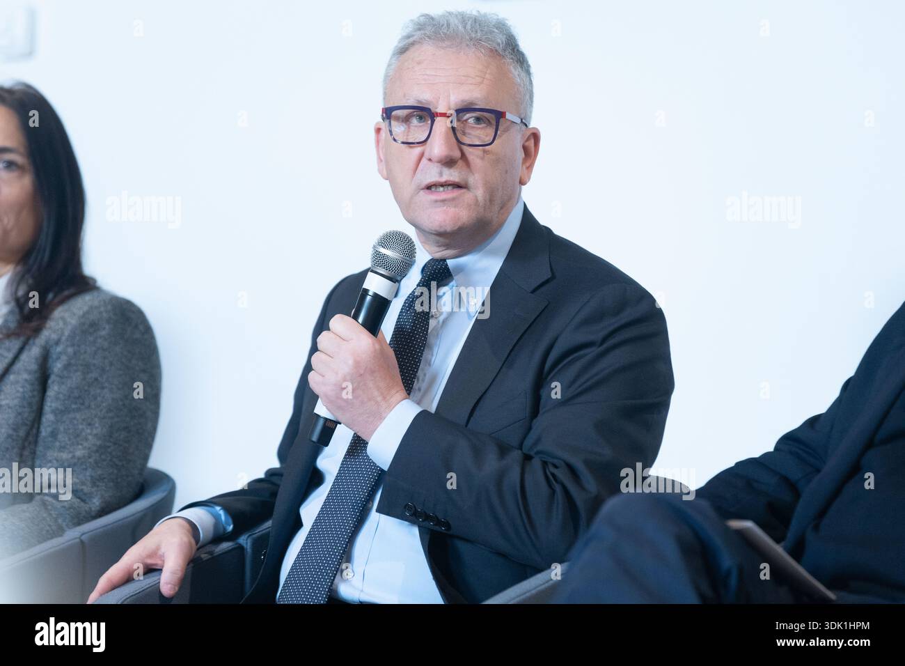 Massimiliano Smeriglio attends the press presentation of the new Rome ...