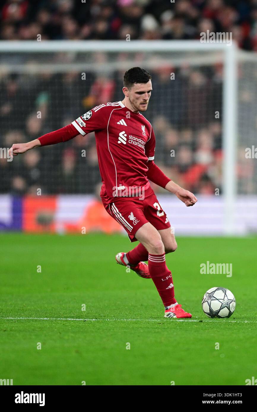 Liverpool, England, 28th January 2026. Andrew Robertson of Liverpool ...