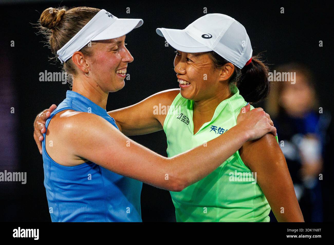 Belgium’s Elise Mertens/China’s Shuai Zhang during a Women’s Doubles ...