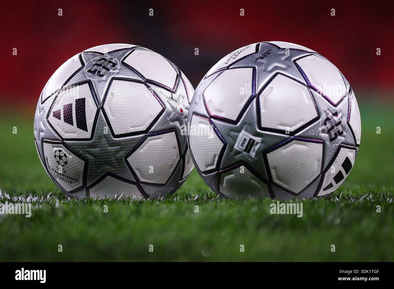 Illustration of the Adidas match balls with the official UEFA Champions ...