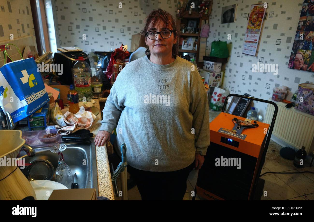 Elaine Byrne at her flood damaged home in Riverfield in Aughrim, County ...