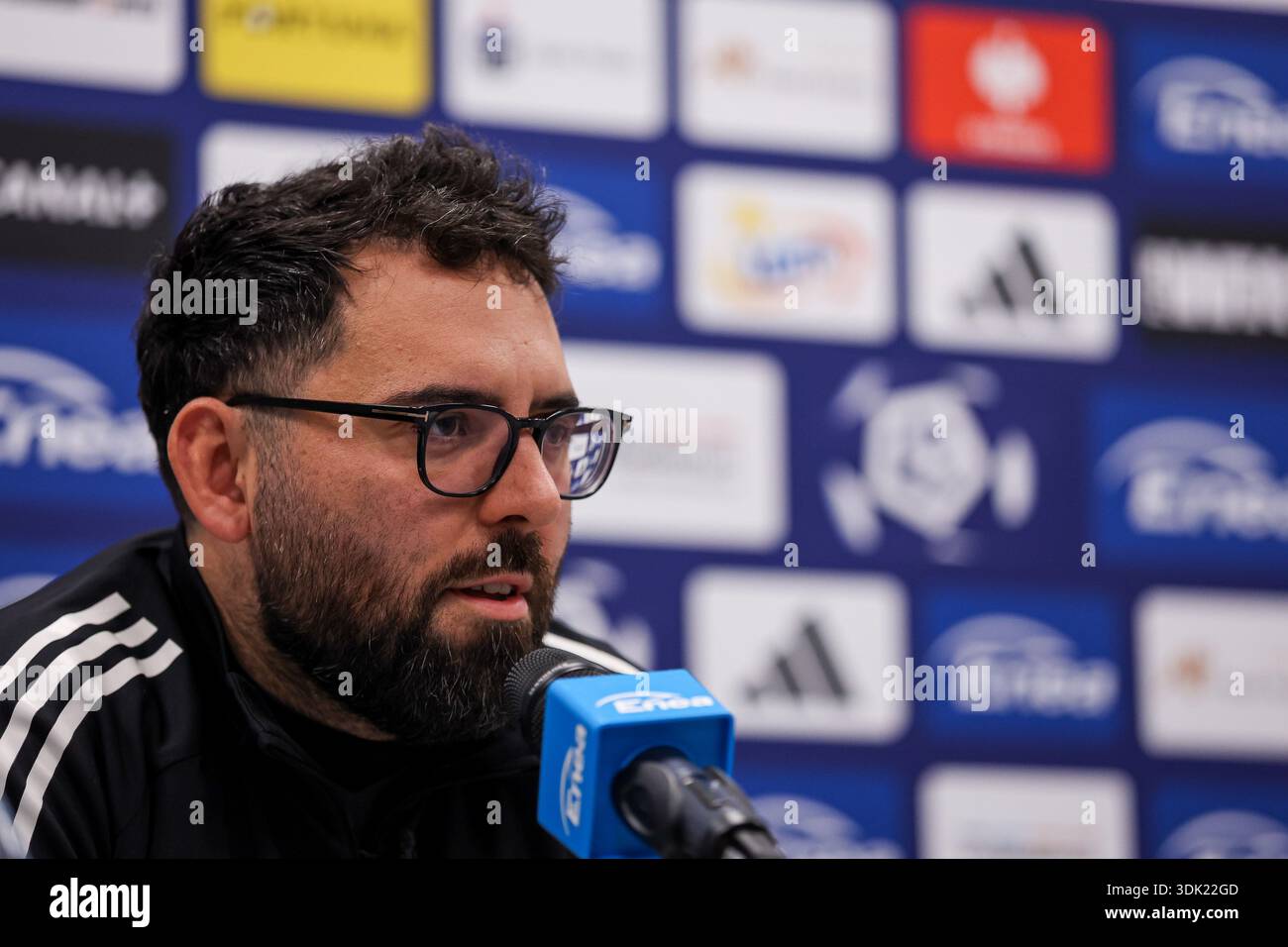 Radom 29.01.2026. PKO Ekstraklasa. Press conference of head coach of ...