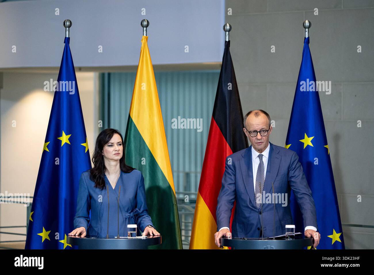 29 January 2026, Berlin: Federal Chancellor Friedrich Merz (CDU) and ...