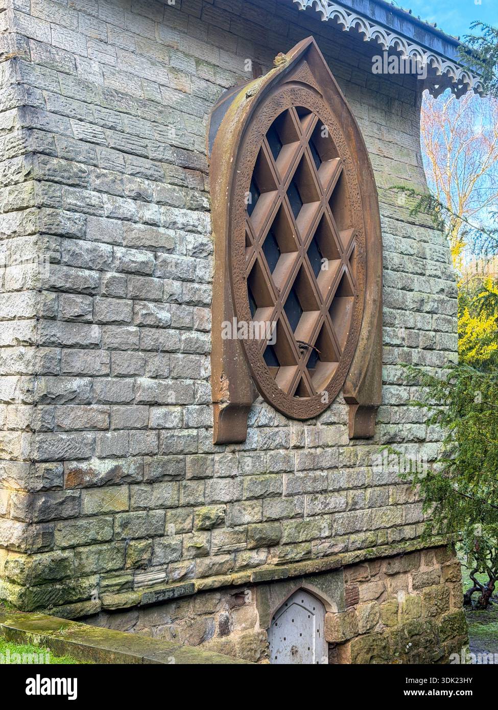 Moorish Temple at Elvaston Castle Country Park on a sunny winters day ...