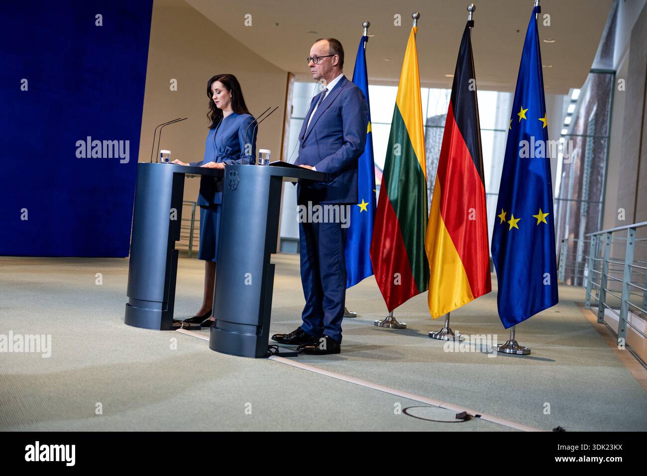 29 January 2026, Berlin: Federal Chancellor Friedrich Merz (CDU) and ...
