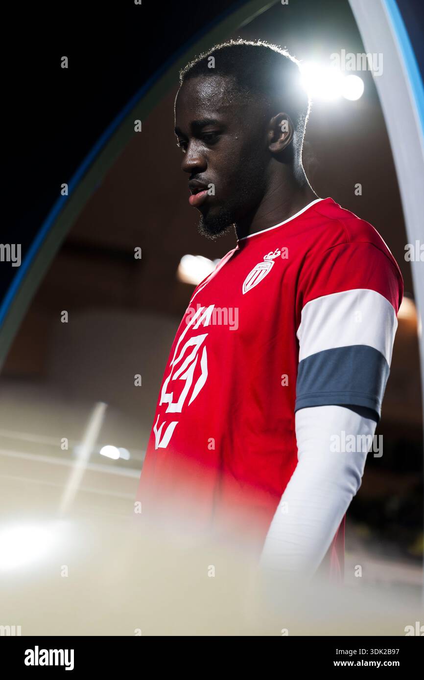 Jordan Teze of AS Monaco looks on prior to the UEFA Champions League ...