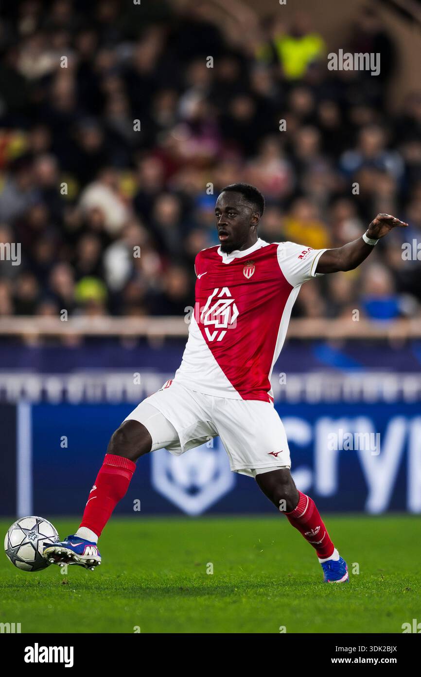 Jordan Teze of AS Monaco in action during the UEFA Champions League ...