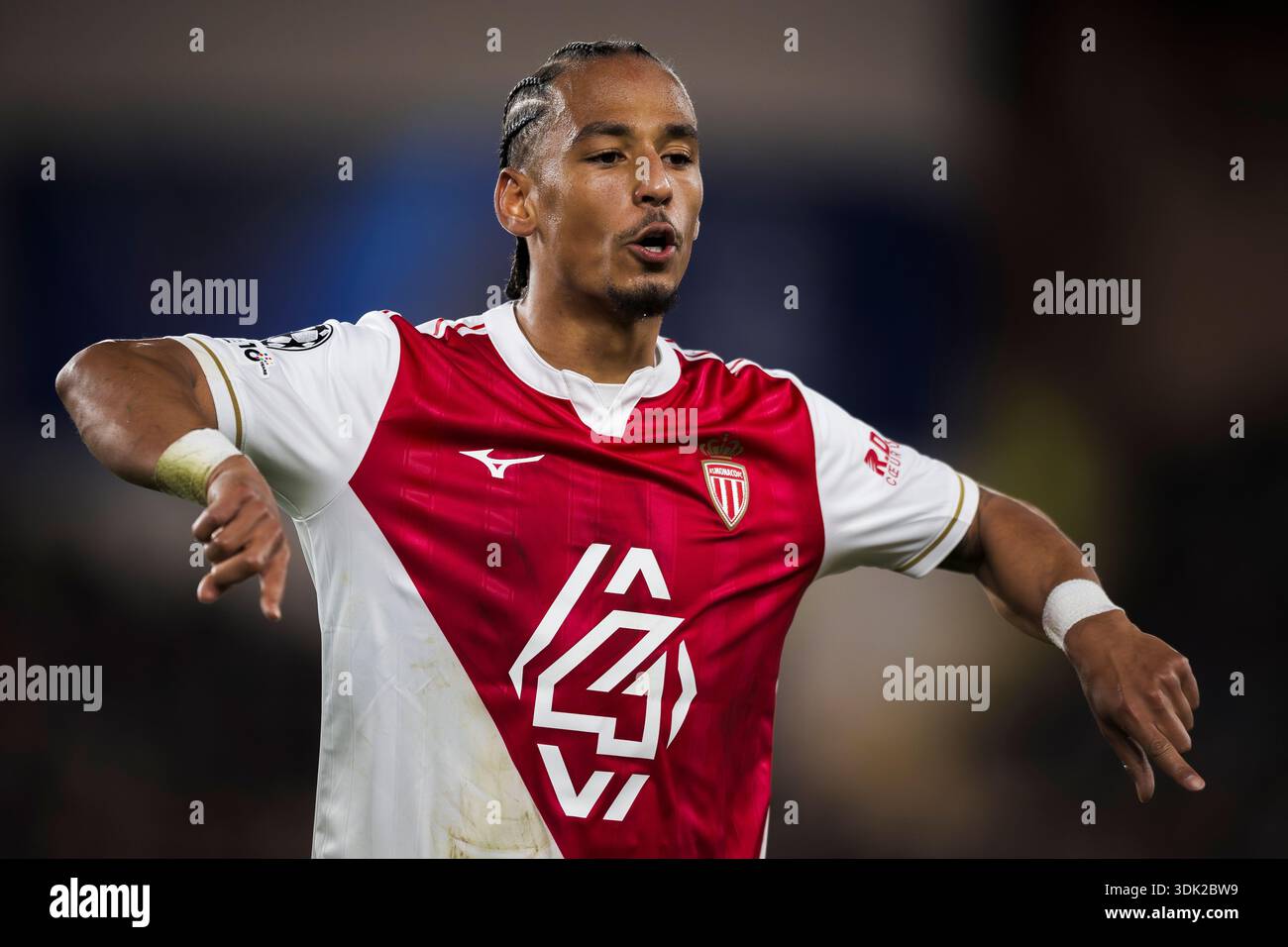 Thilo Kehrer of AS Monaco gestures during the UEFA Champions League ...
