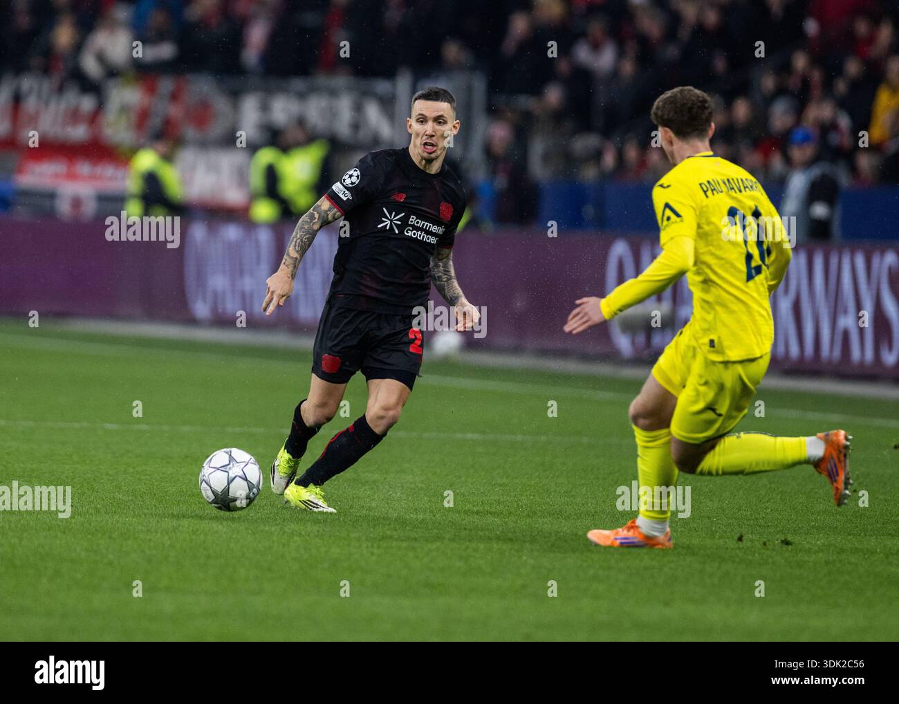 Leverkusen, Bayarena, 28.01.2026: Alejandro Grimaldo of Leverkusen ...