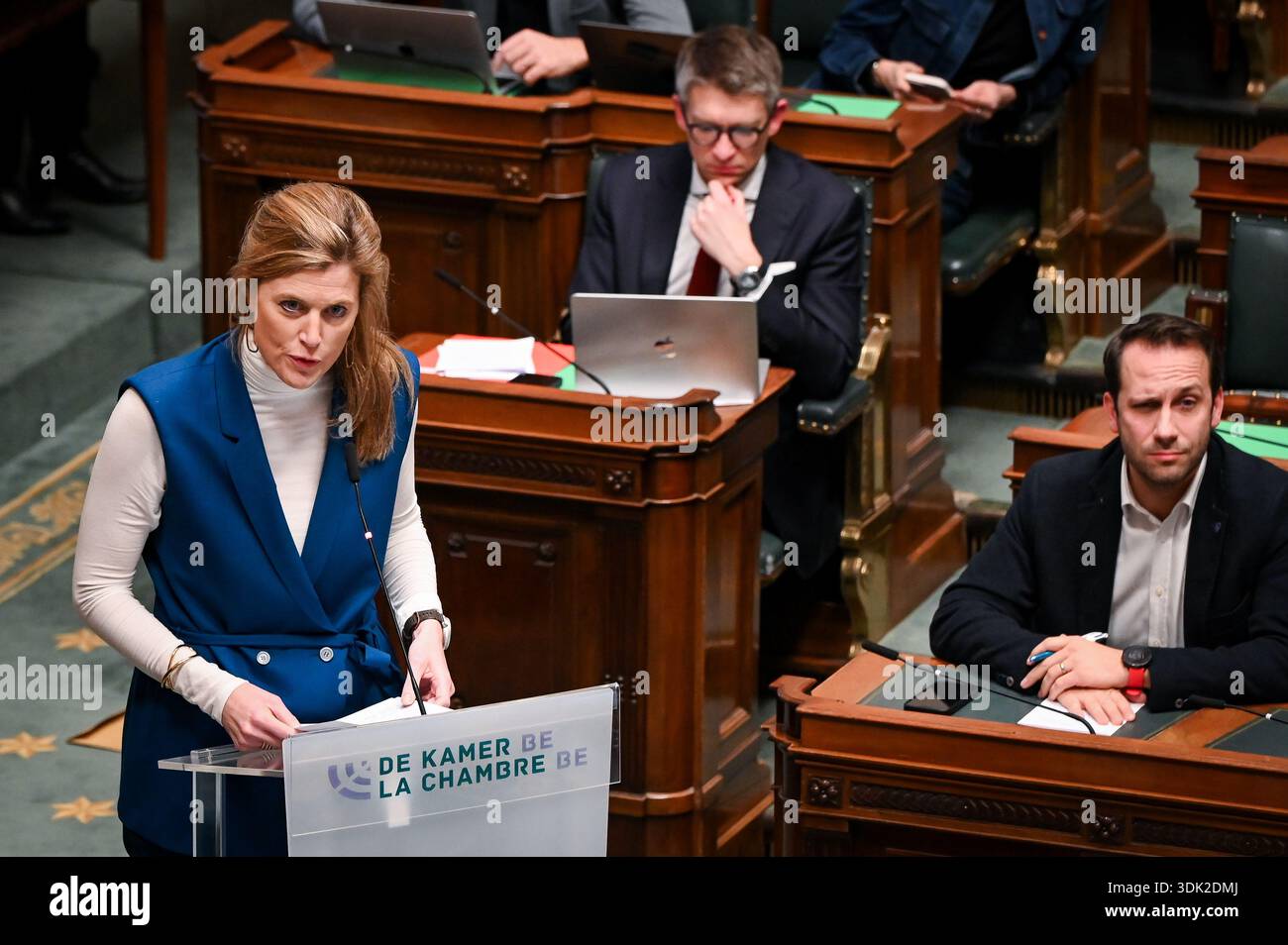 Minister of Justice Annelies Verlinden pictured during a plenary ...