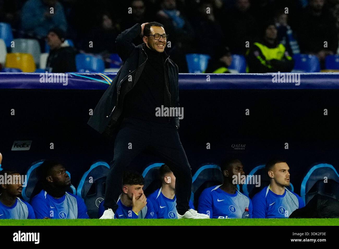 Naples, Italy. 28 Jan, 2026. Liam Rosenior Head Coach of Chelsea FC ...