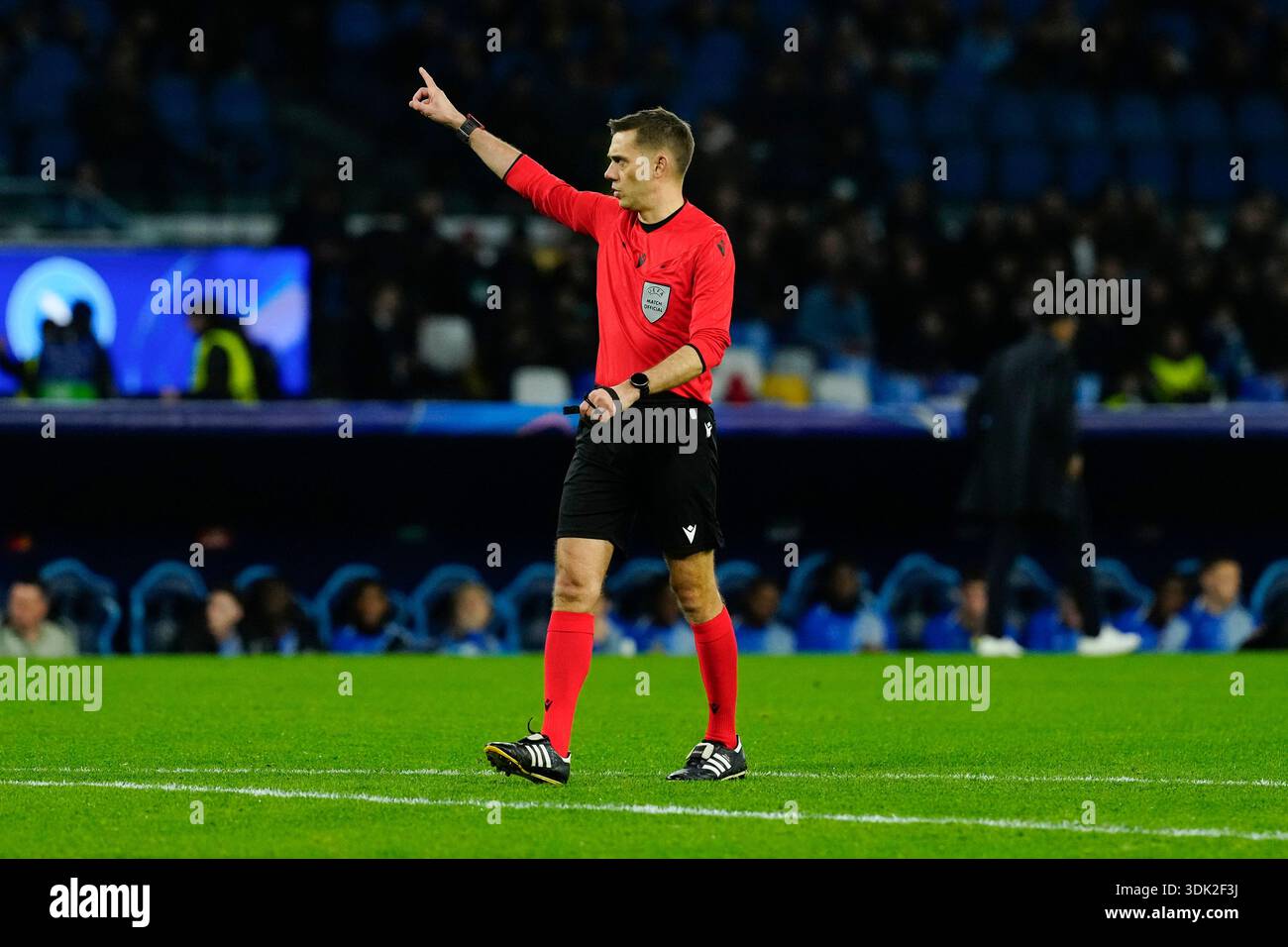 Naples, Italy. 28 Jan, 2026. Referee Clement Turpin during the UEFA ...