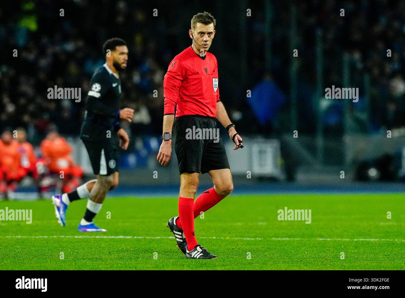Naples, Italy. 28 Jan, 2026. Referee Clement Turpin during the UEFA ...