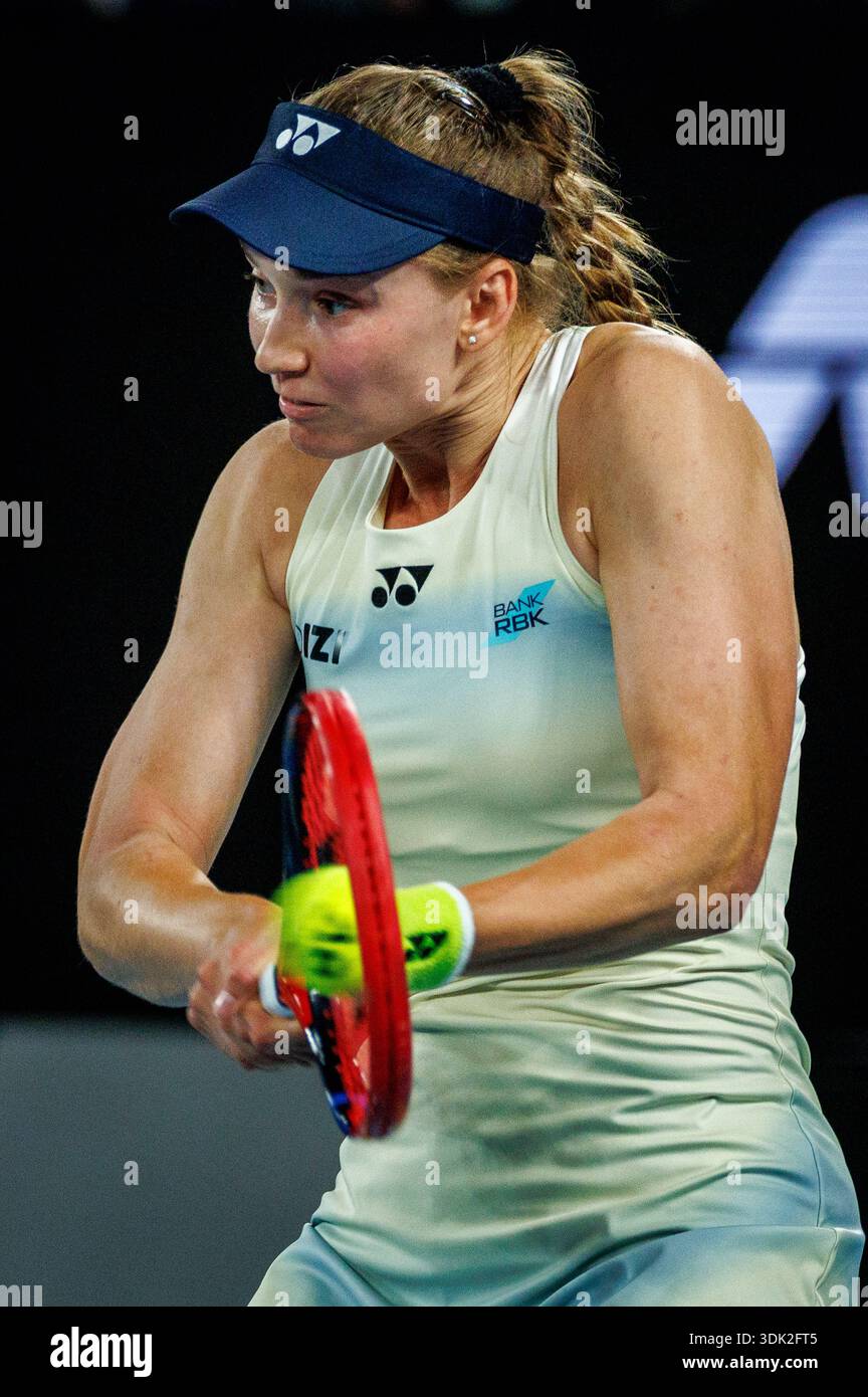 Kazakhstan Elena Rybakina during a Women’s Singles Semi Final match ...