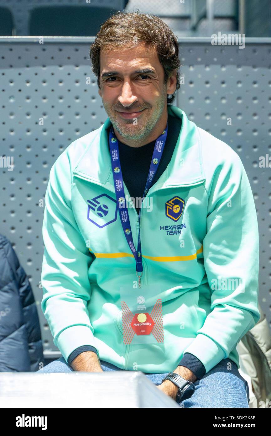Raúl González attends a new day of the Hexagon Cup 2026 in the Caja ...