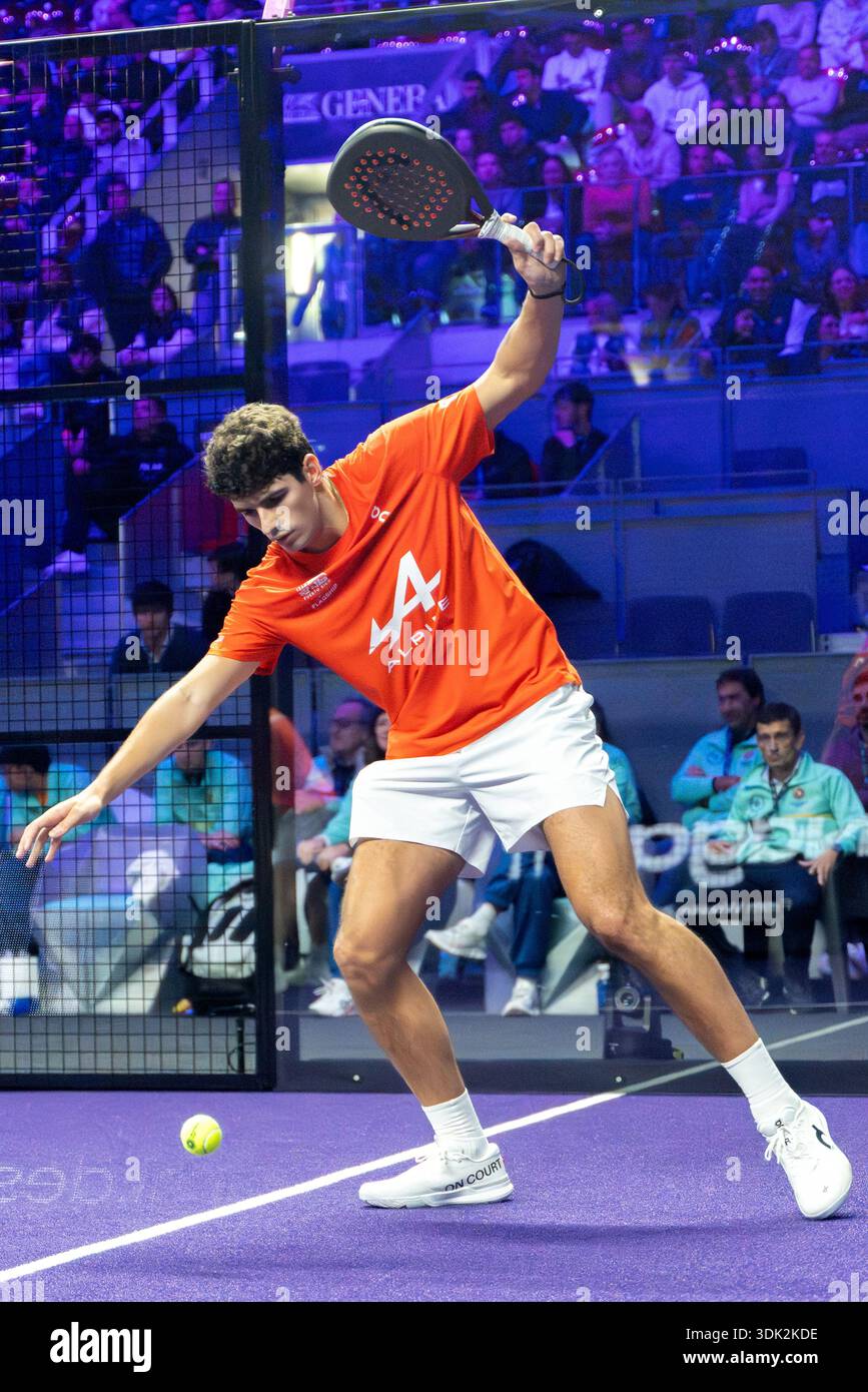 Padel match in a new day of the Hexagon Cup 2026 at the Caja Mágica, on ...
