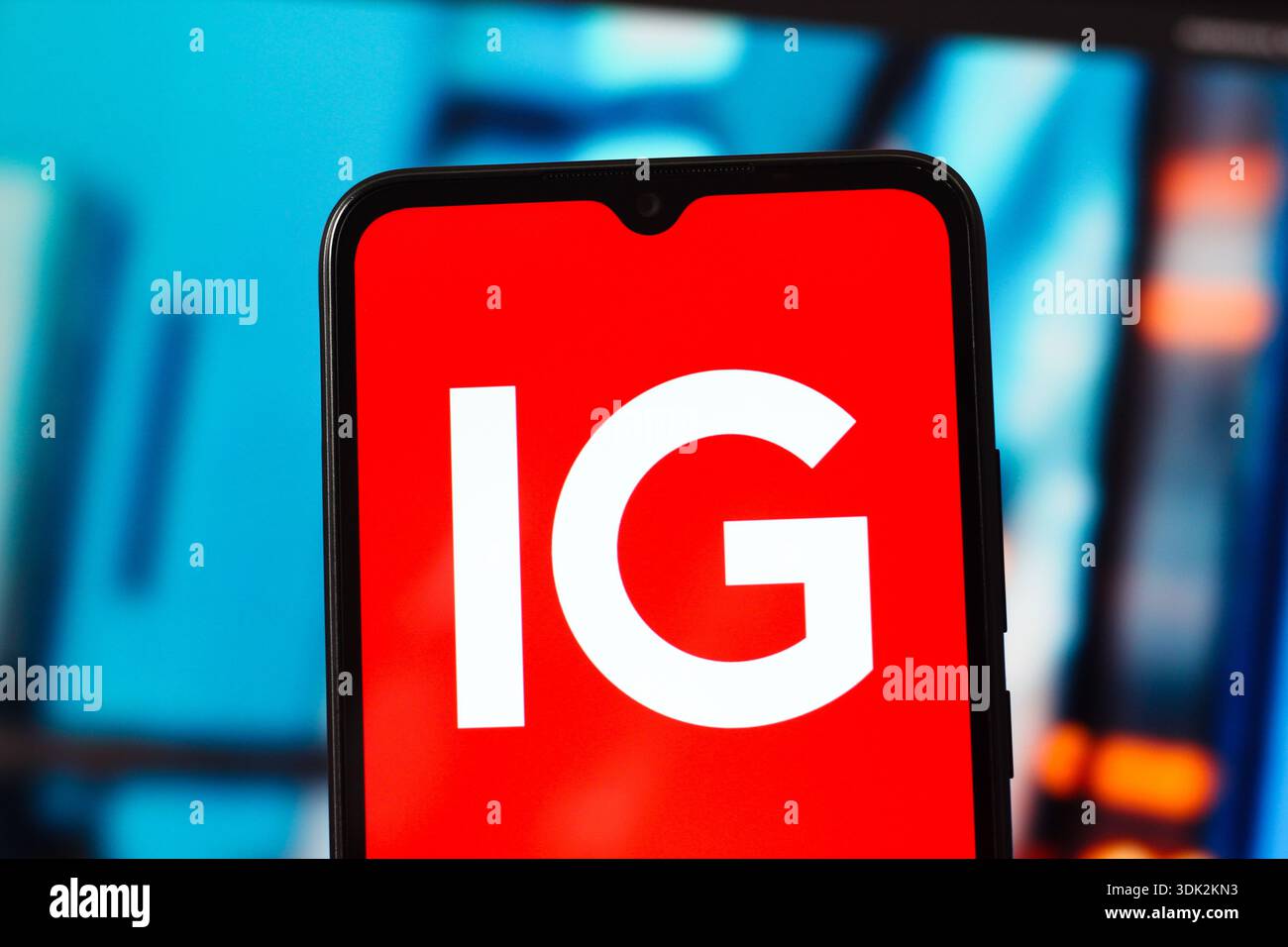 January 29, 2026, Canada: In this photo illustration, the IG Group logo ...