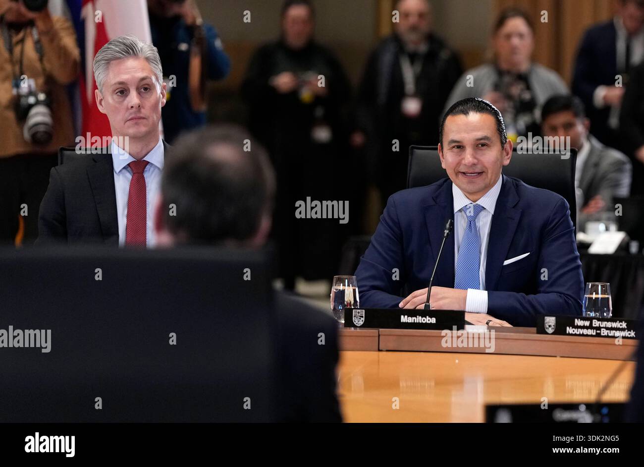 Premier of Northwest Territories R.J. Simpson and Premier of Manitoba ...