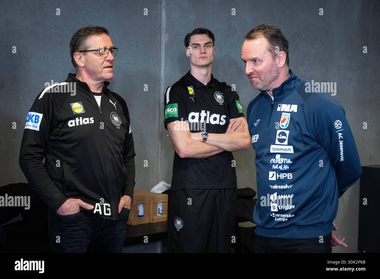 Silkeborg, Denmark. 29th Jan, 2026. Germany's national coach Alfred ...