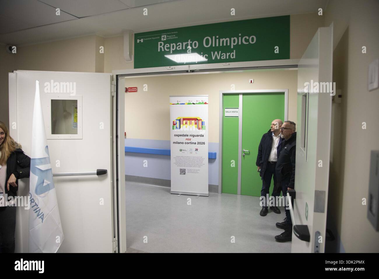 Milan, Niguarda Hospital, Inauguration and ribbon-cutting ceremony of ...