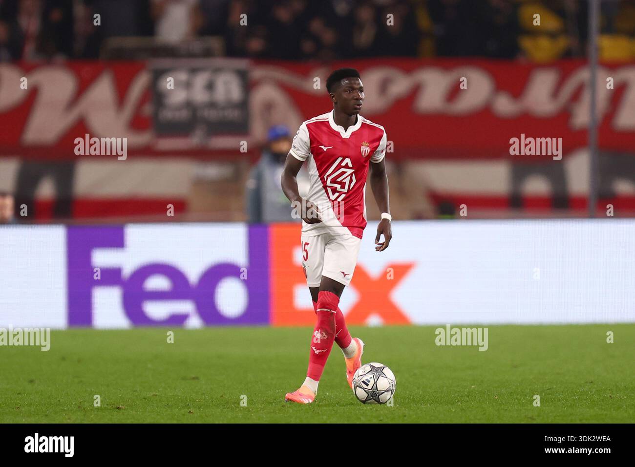 Lamine Camara of As Monaco Fc in action during the UEFA Champions ...